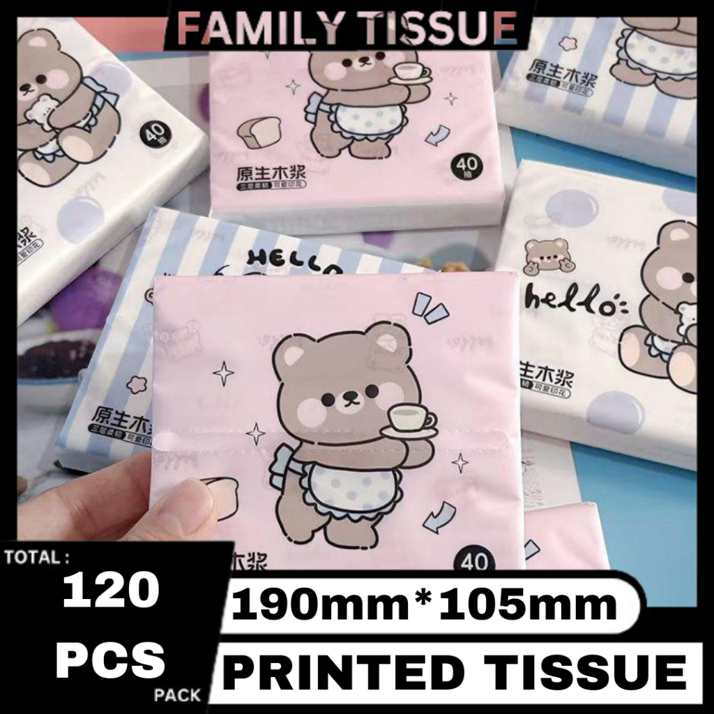 120pcs Bear POCKET TISSUE FOR WHOLESALES MARKET 3PLY SOFT TISSUE Tisu ...