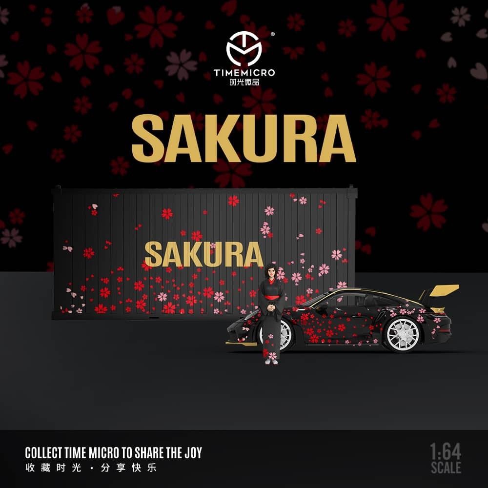 TIME MICRO 1/64 PORSCHE 992 GT3 RS BLACK SAKURA LIVERY | Shopee Singapore