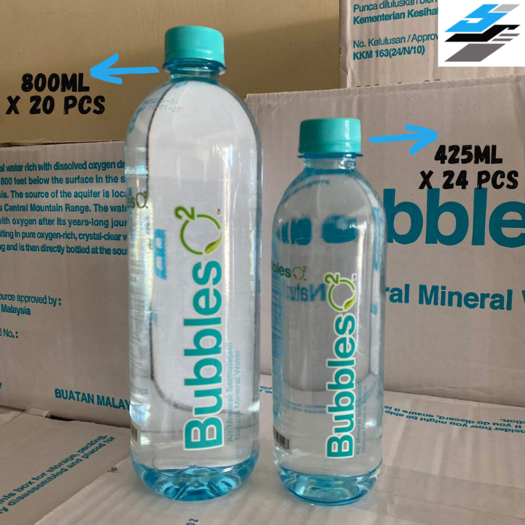 Bubbles 02 800ml Naturally Oxygenated Mineral Water 800ml x 20 bottle ...