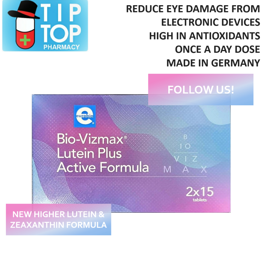 Eurobio Bio-Vizmax Lutein Plus Active Formula Tablets 30's ( eye ...