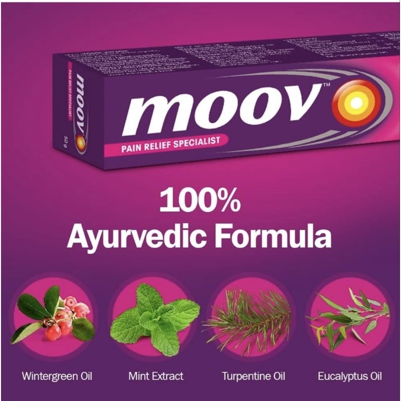 Moov Fast Pain Relief Cream 20g for Back Pain Muscle Pain, joint Pain ...