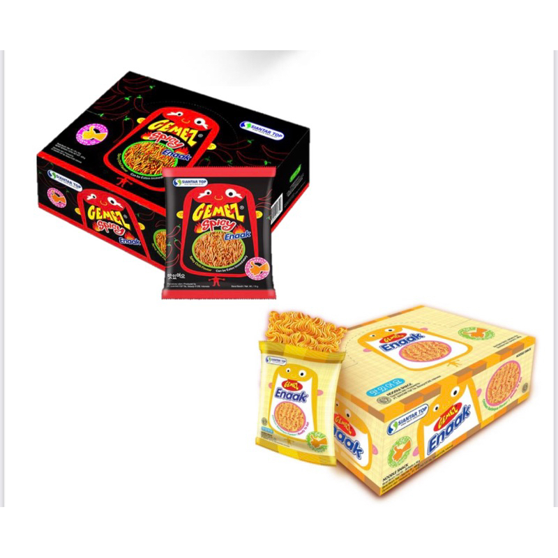 GEMEZ ENAAK NOODLES SNACK SPICY BOX OF 30’S | Shopee Singapore