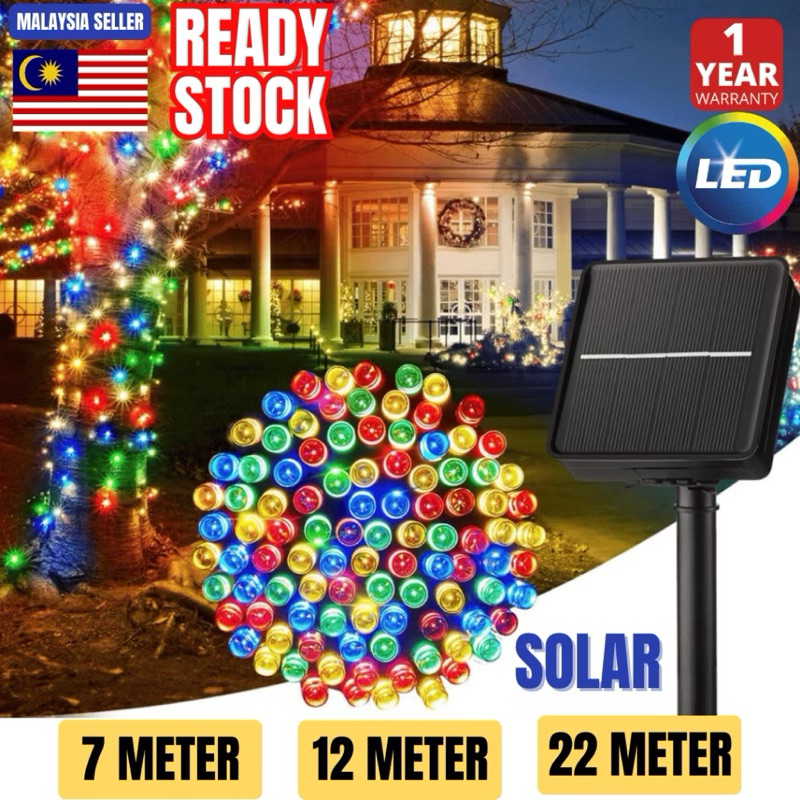 Lampu Raya kelip kelip solar Outd LED Solar Fairy String Lights 300/200 ...