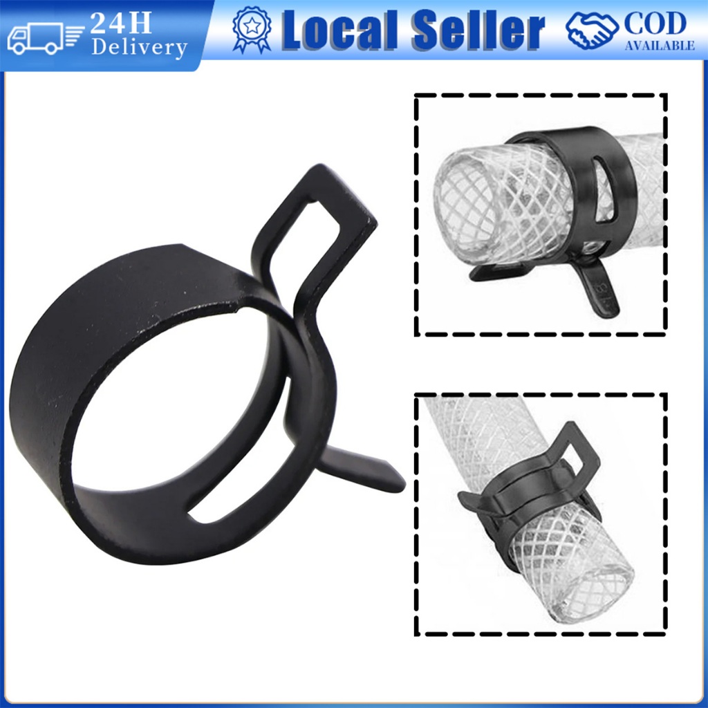 8-12mm Hose Clip Black Stainless Steel Galvanized Elastic Cramp Hose ...