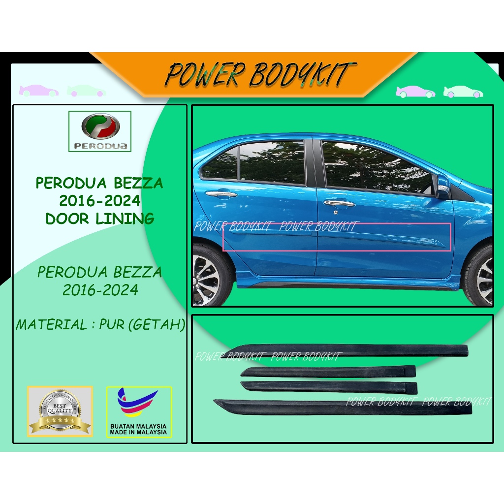 Perodua Bezza 2016-2024 Door Lining2016 2017 2018 2019 2020 2021 2022 ...