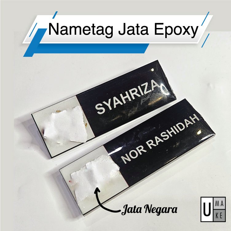 Name tag epoxy guru nametag Jata Baru 75x25mm Name tag logo HARIMAU ...