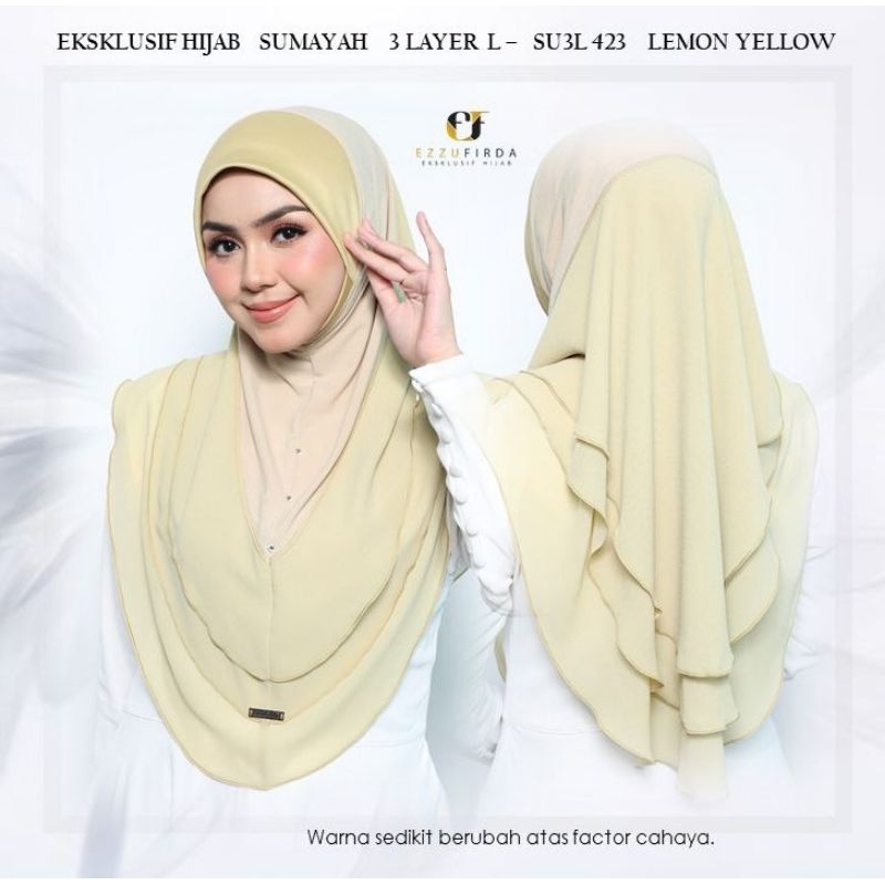 Tudung SUMAYYAH L (3 LAYER) | Shopee Singapore