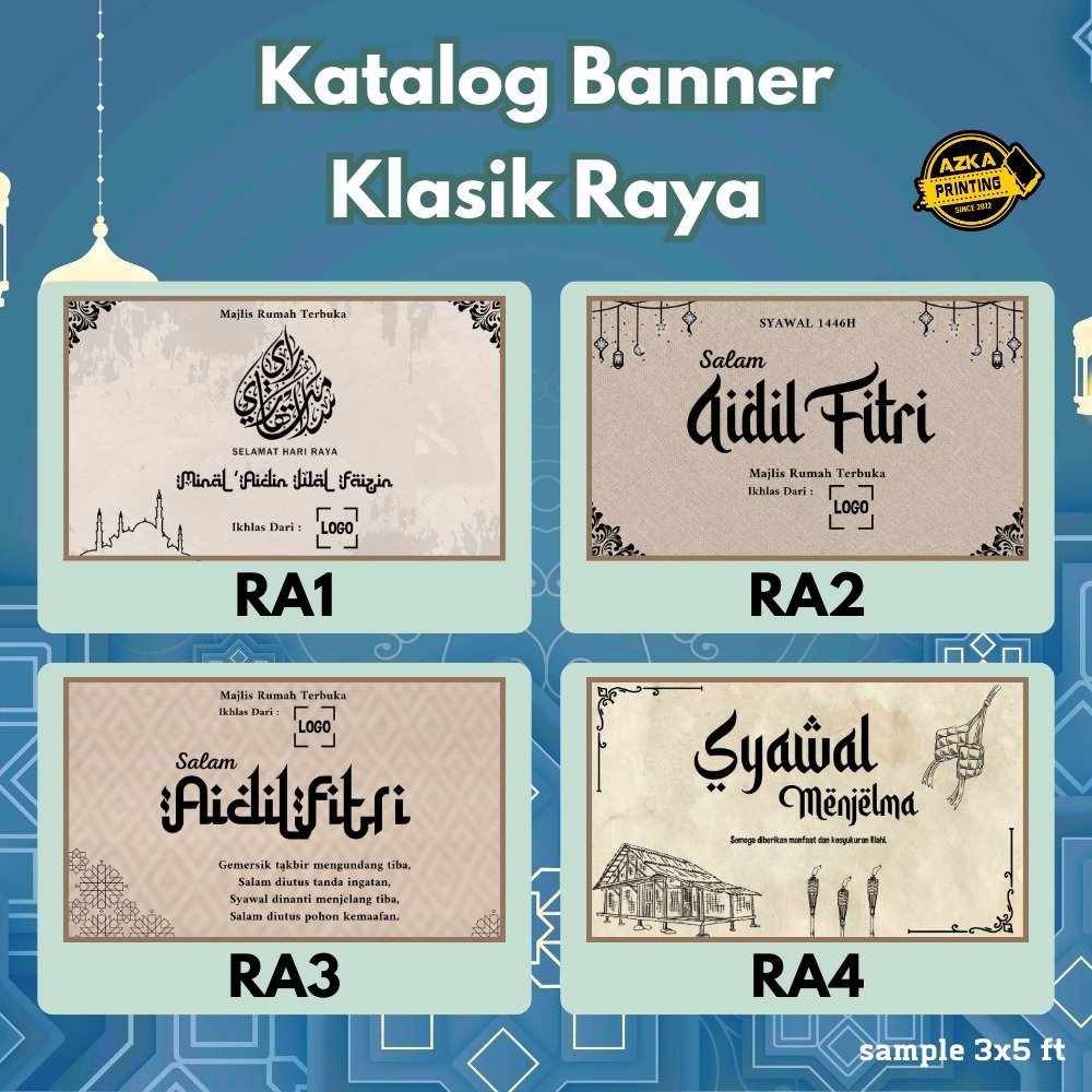 Hari RAYA CLASSIC BANNER | Banner RAYA AIDILFITRI | Open HOUSE | Opened ...