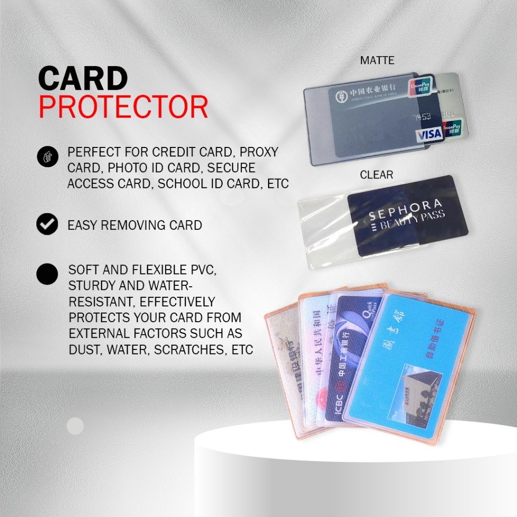 IC Card Holder Wallet Size Card Case Matte Card Cover Portable ...