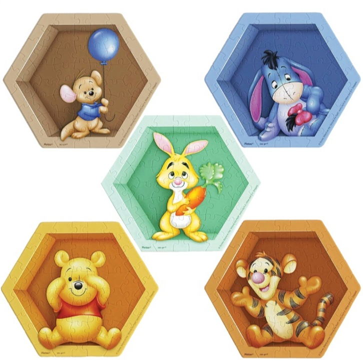 Disney Pintoo Character Collection Winnie The Pooh - 56 Pieces Wall Tile Puzzle For Home ...