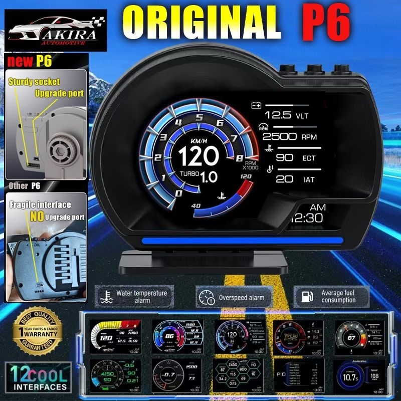 !!️IMPROVED VERSION!!️AKIRA P6 OBD Gauge OBD2 Meter for PROTON PERODUA ...