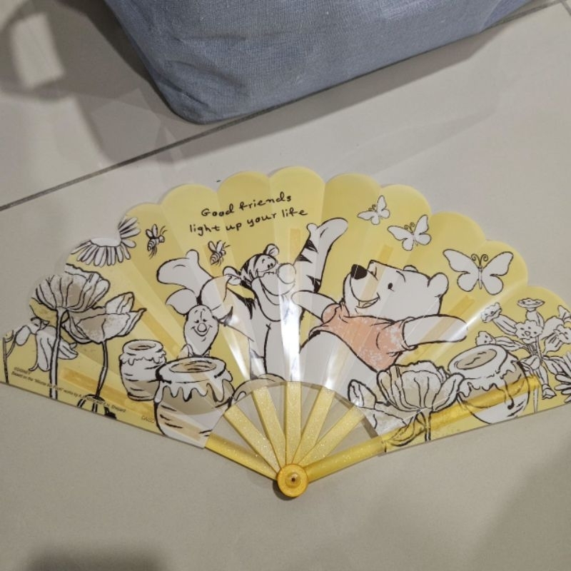 Winnie The Pooh Daiso Japan Folding Fan | Shopee Singapore