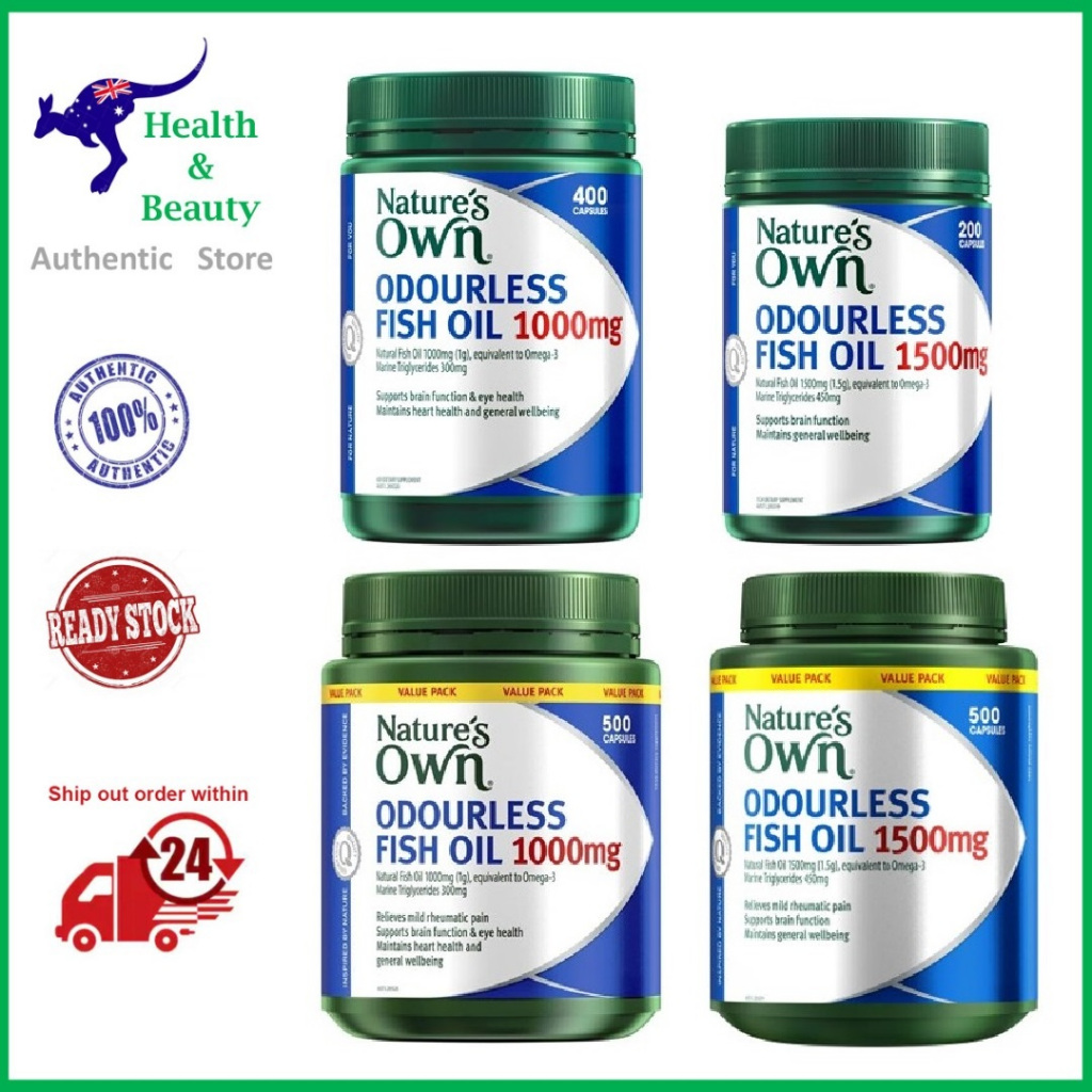 Nature's Own Odourless Fish Oil 1000mg (400's & 500's) / 1500mg (200's ...