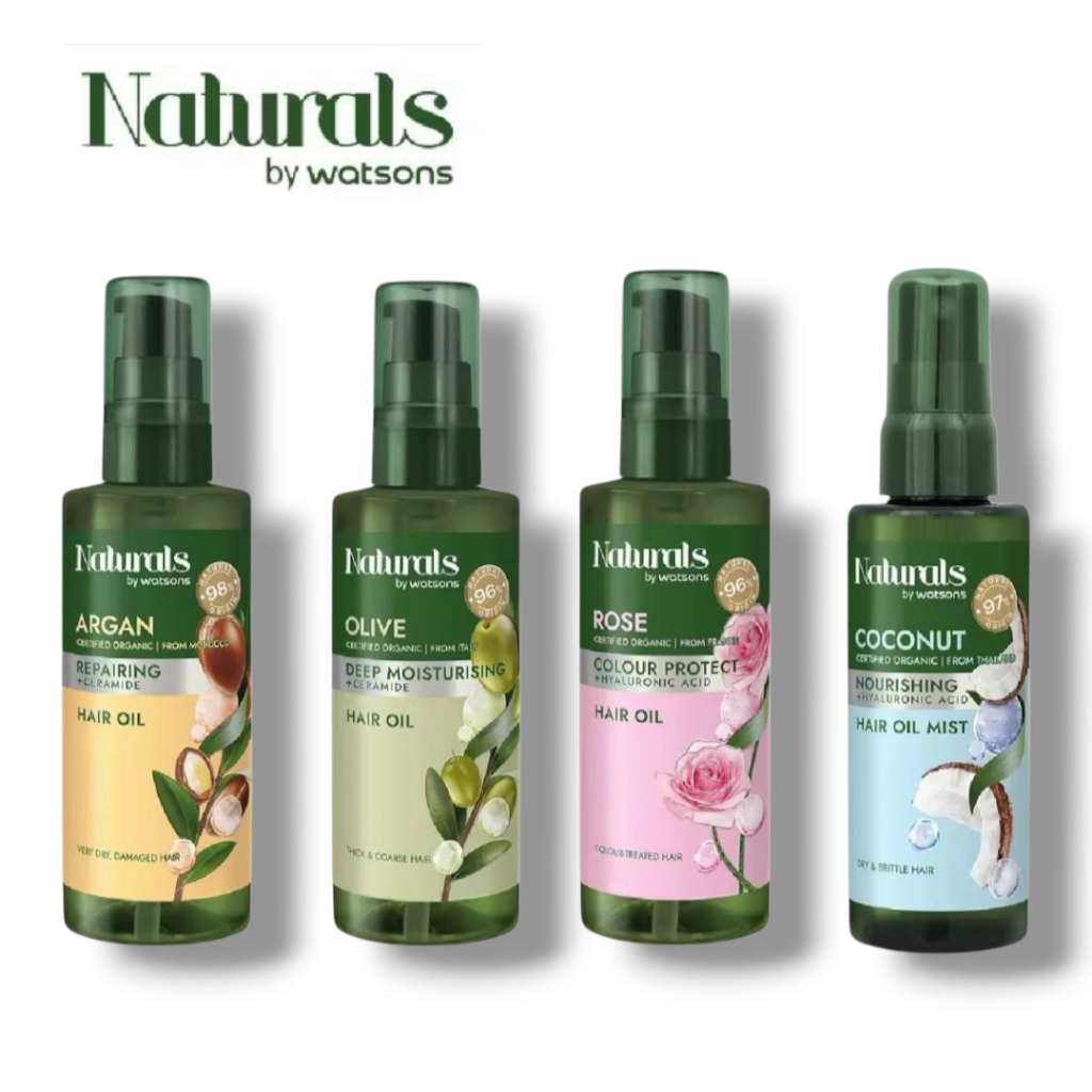 Naturals by Watsons Olive Hair Oil / Argan Hair Oil / Rose Hair Oil ...