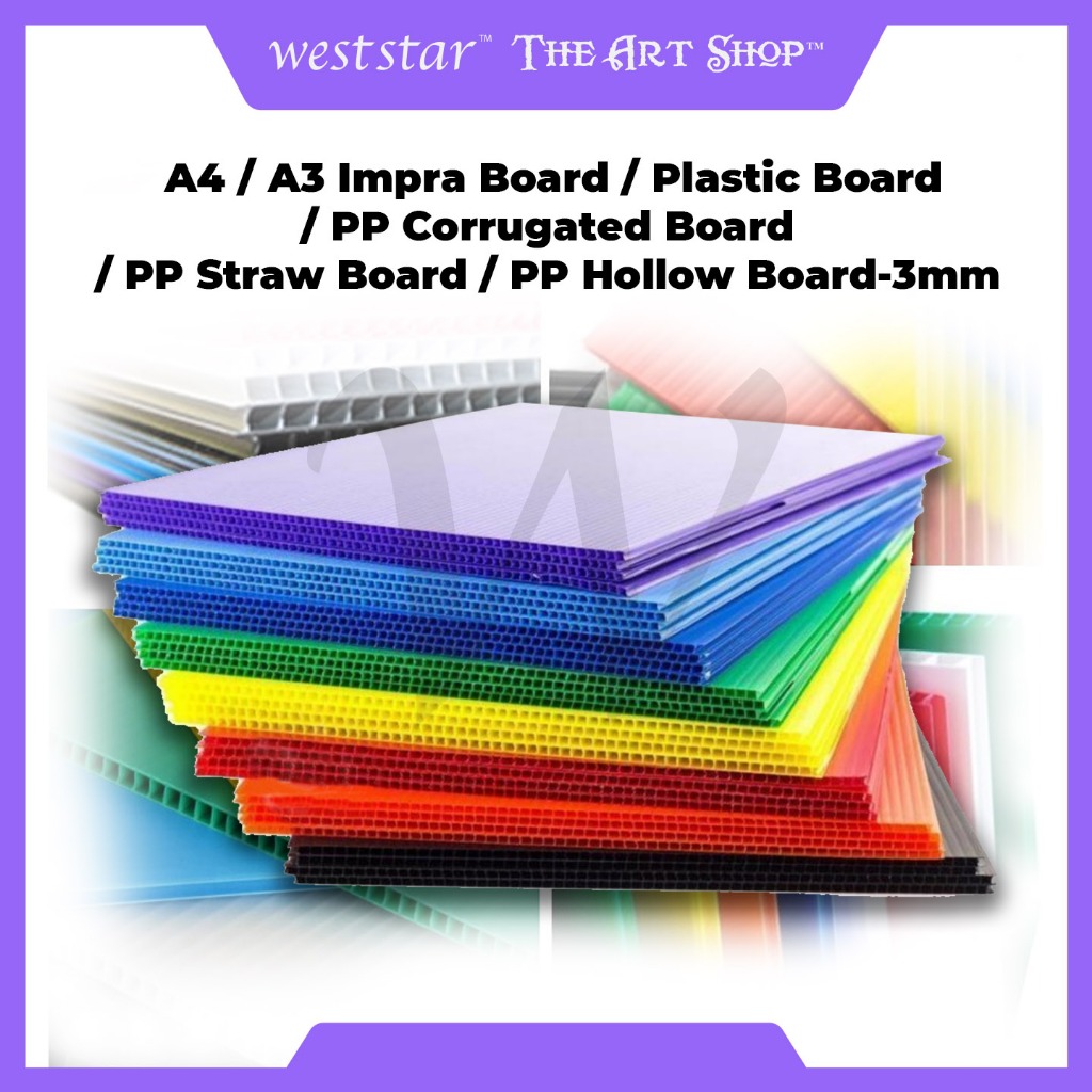 [WESTSTAR] A4 / A3 Impra Board / Plastic Board / PP Corrugated Board ...