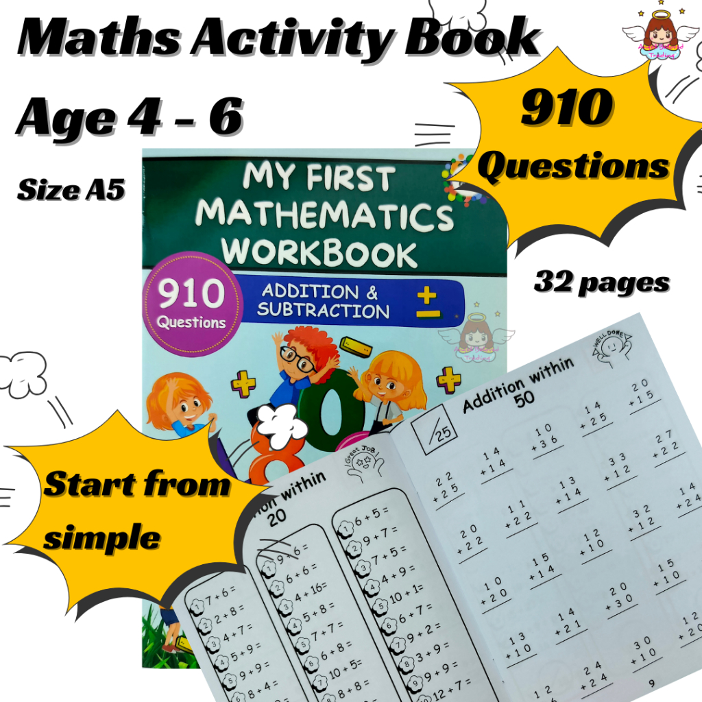 Buku Latihan Matematik / Buku Latihan Prasekolah / Buku Matematik Pra ...