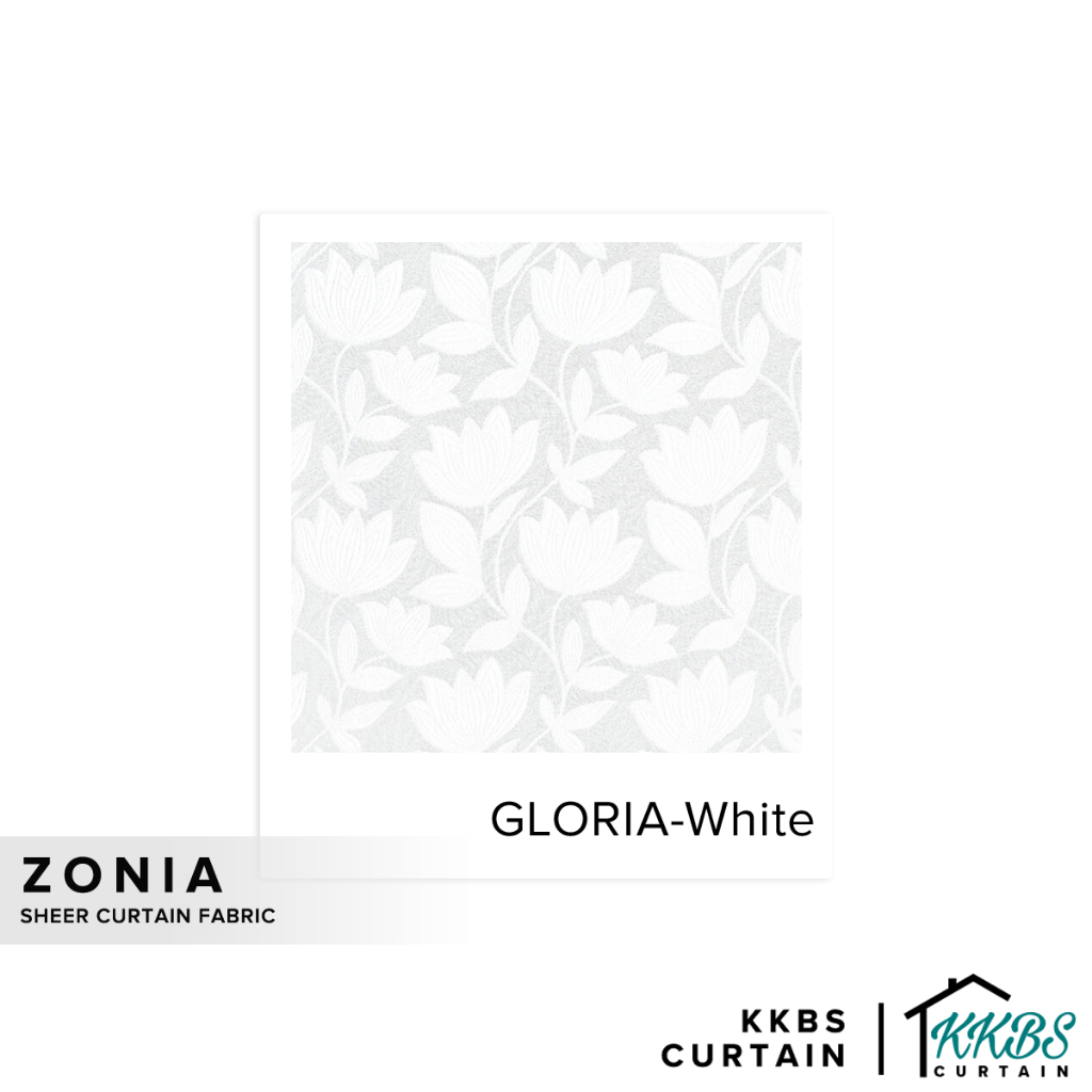KKBS CURTAIN Zonia-Gloria 124'' Kain Langsir Sheer Potong Meter (Zonia ...