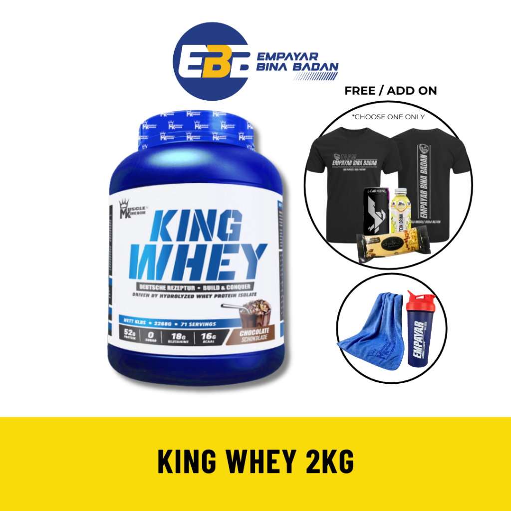 MK KING WHEY PROTEIN HYDRO WHEY by Muscle Kingdom + FREE SHAKER/ T ...