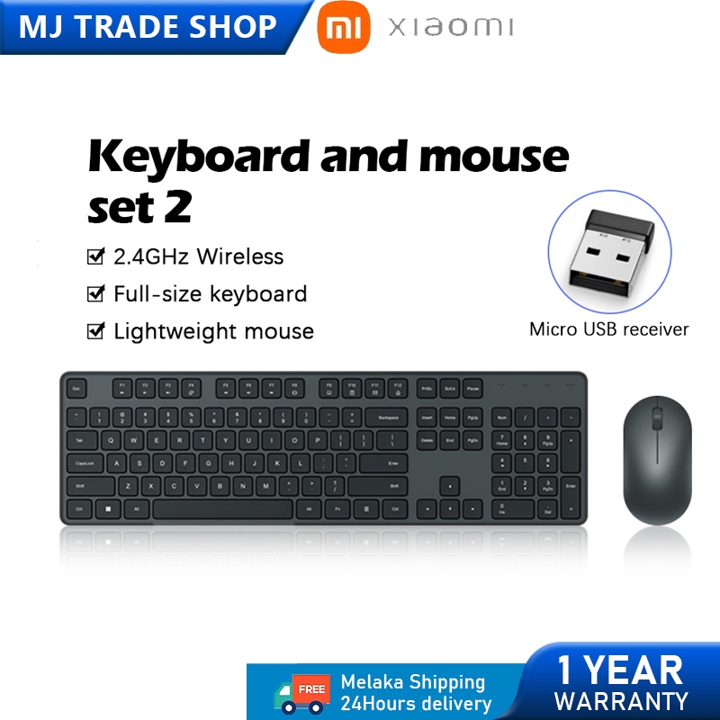 Xiaomi Wireless Keyboard Mouse Set2 2.4GHz 104 Keys Multimedia Full ...