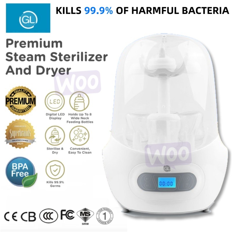 Premium Baby Milk Bottle Steriliser & Dryer Machine Smart LED Touch ...