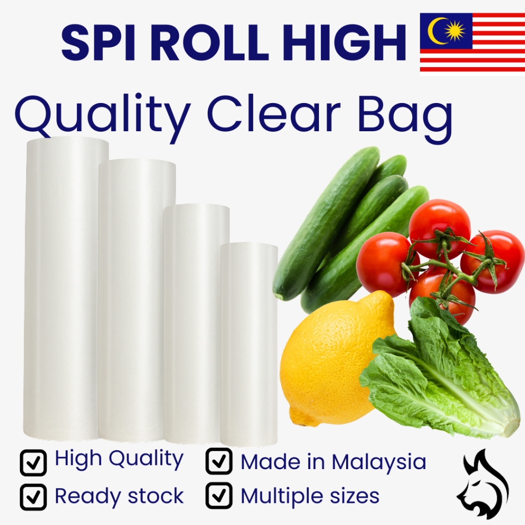 SPI HDPE Bag On Roll |Clear HM Roll Plastic Bag|Multiple Sizes|High ...