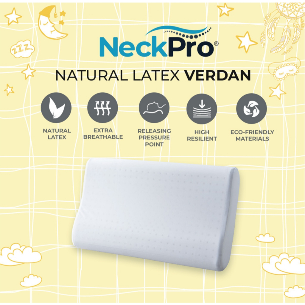 NeckPro Verdan | Natural Latex Core | Ergo-Contour Shape Pillow ...