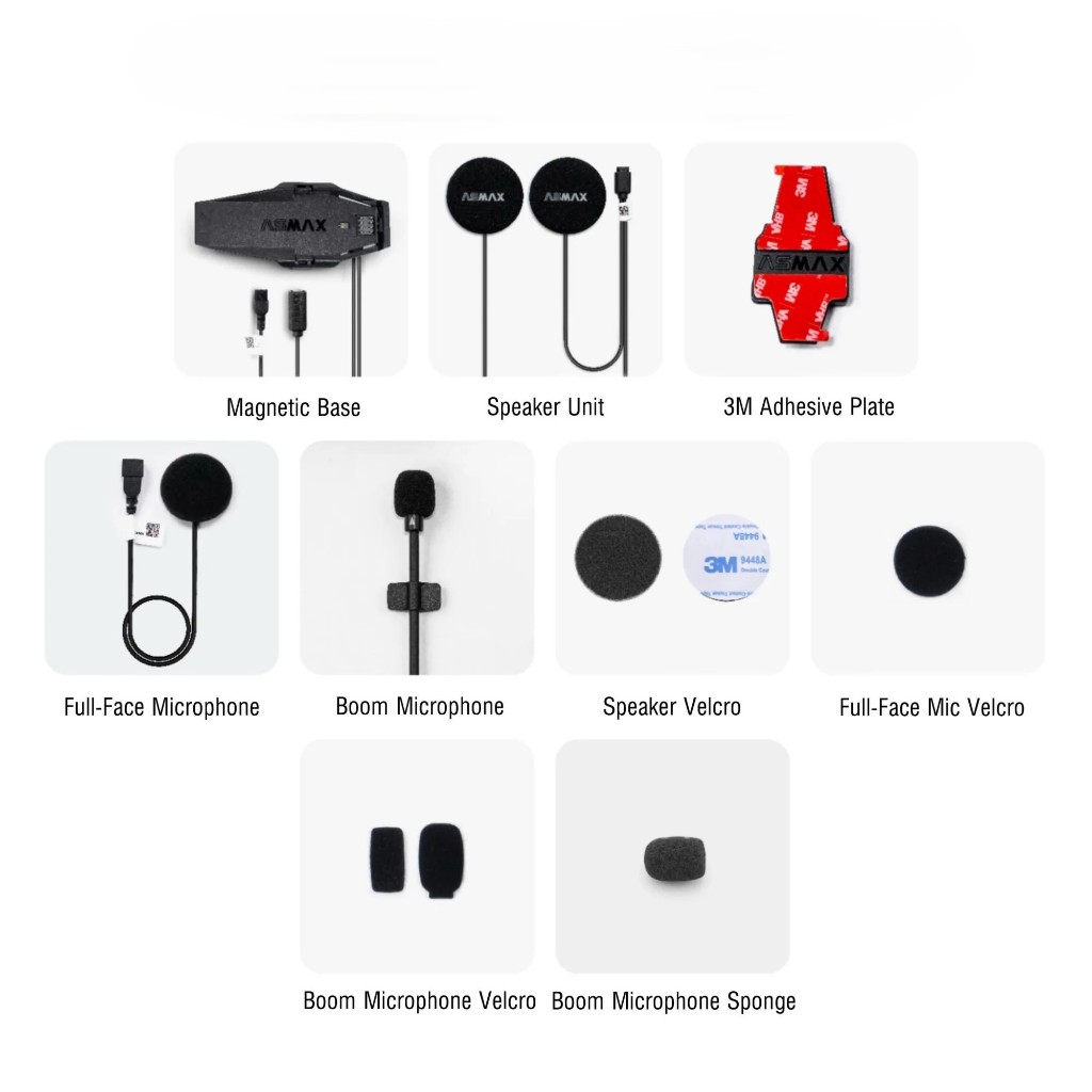 ASMAX INTERCOM 2nd HELMET KIT S2 / Z1 PLUS / F1 PLUS / F1 PRO | Shopee ...