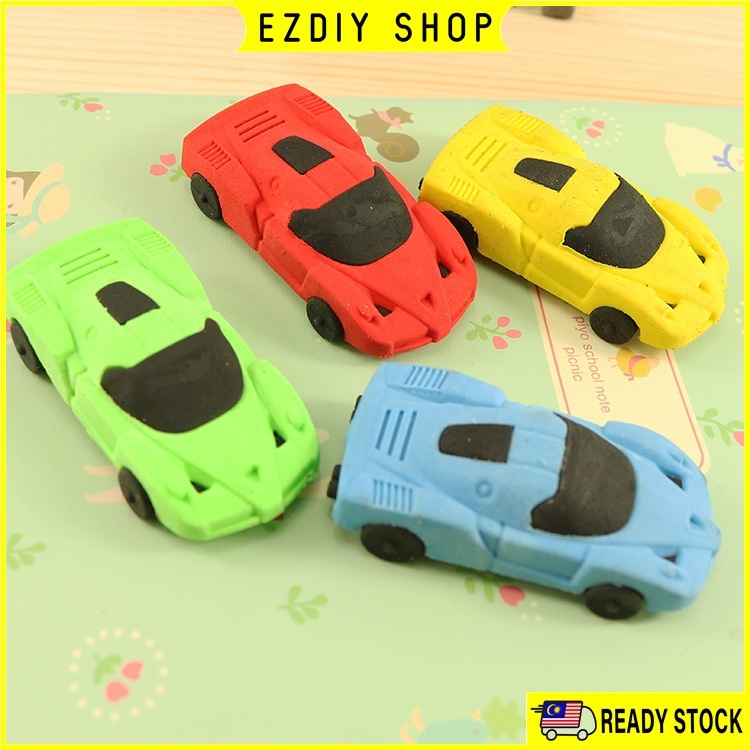 TRR Creative Cartoon Racing Car Eraser Super Car Eraser PVC Rubber ...