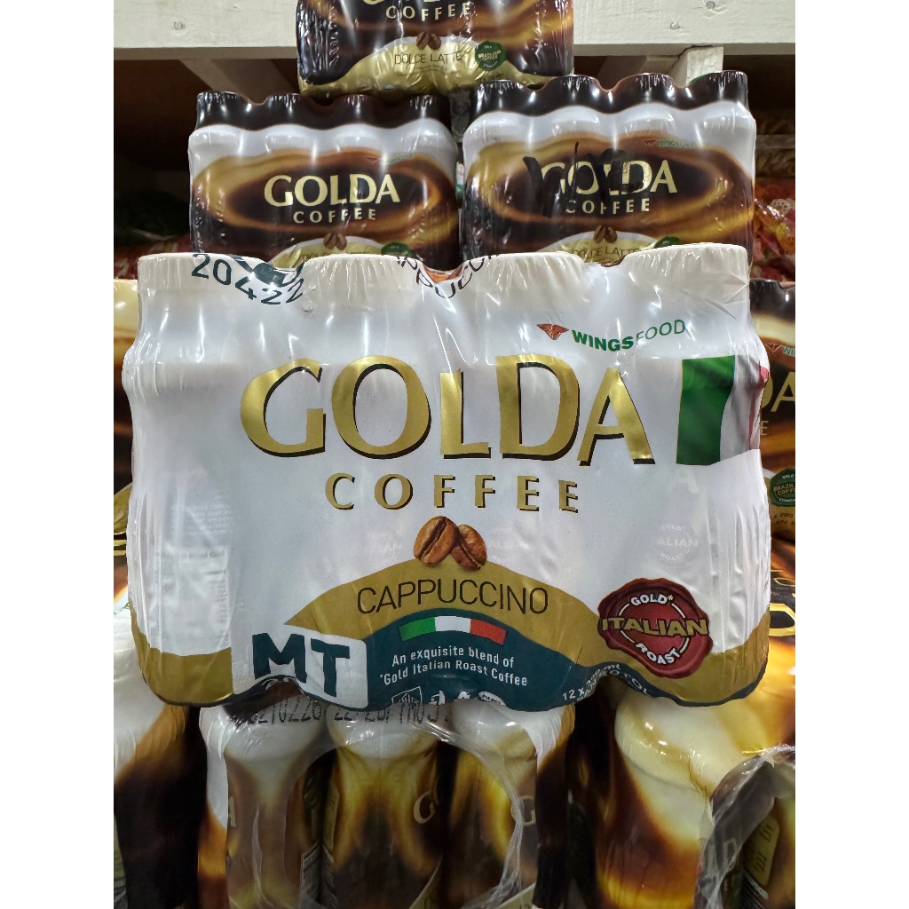 Golda Coffee Cappucino 12 botol x 200ml Golda Coffe Dolce Latte (1 pack ...