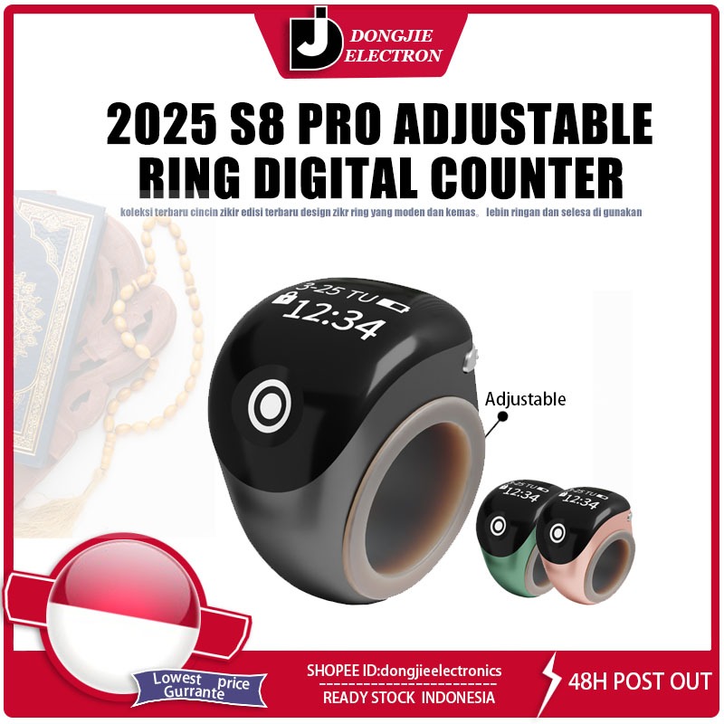2025 NEW Multiple-Function Ring Counter Smart Ring Zikr Ring Touch ...