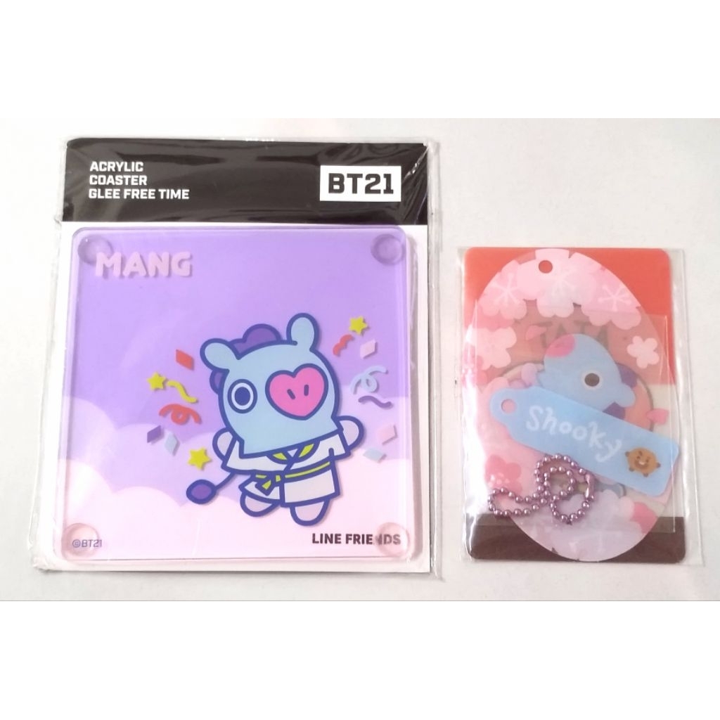 Official BT21 Japan Cafe Merch - MANG Glee Free Time Acrylic Coaster ...