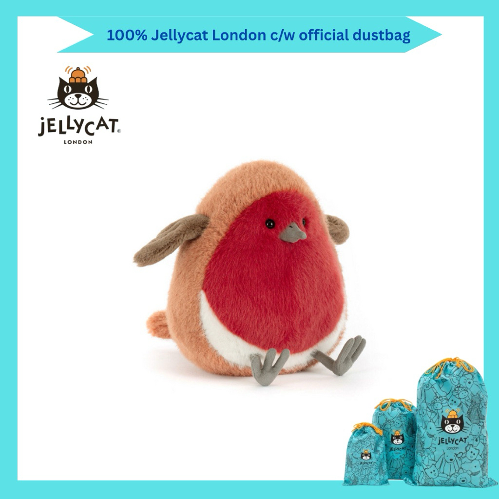 Authentic Jellycat Plum Robin Plushie | Shopee Singapore