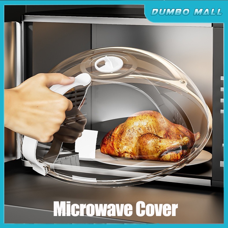 Microwave Food Cover Oven Heating Anti-splash Protector Clear Plastic ...