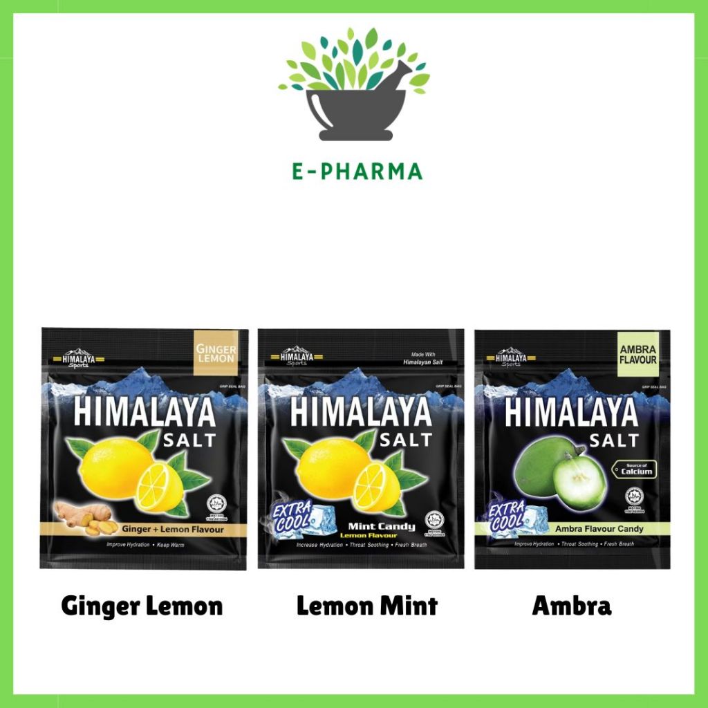 HIMALAYA SPORTS Salt Ginger Candy 15g, Extra Cool Lemon Flavor Mint ...