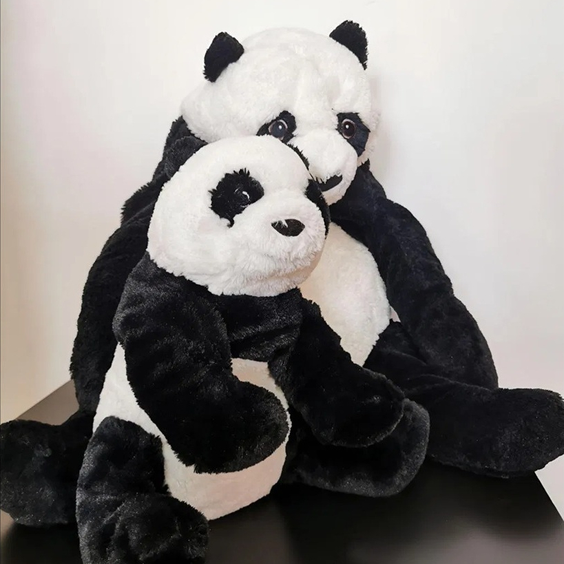 KRAMIG Soft Toy Panda Small (30 cm)/Big (47 cm) White/Black Panda Bear ...