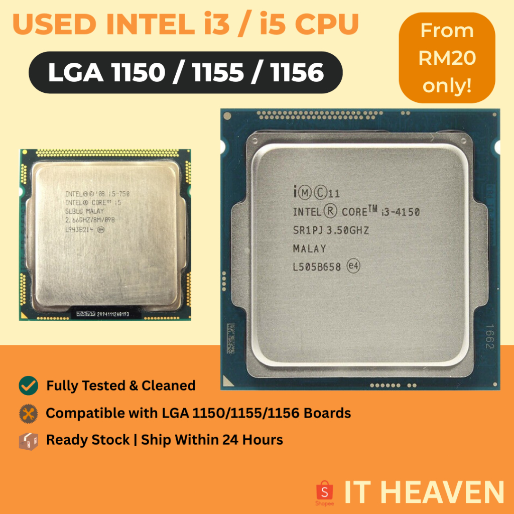 Used Intel Core i3-2100 / i3-2120 / i3-3220 CPU LGA 1155 Desktop ...