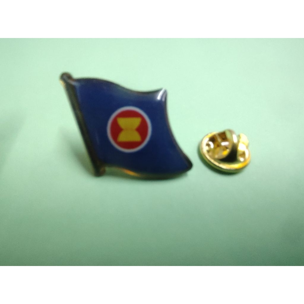 Bendera Flag ASEAN Badge Collar Pin with gold Epoxy ASEAN Butterfly Pin ...