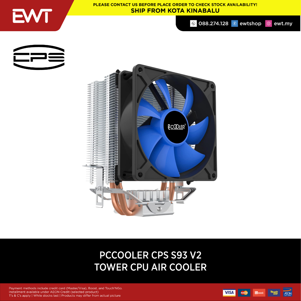 PCCOOLER CPS S93 V2 TOWER CPU AIR COOLER | Shopee Singapore
