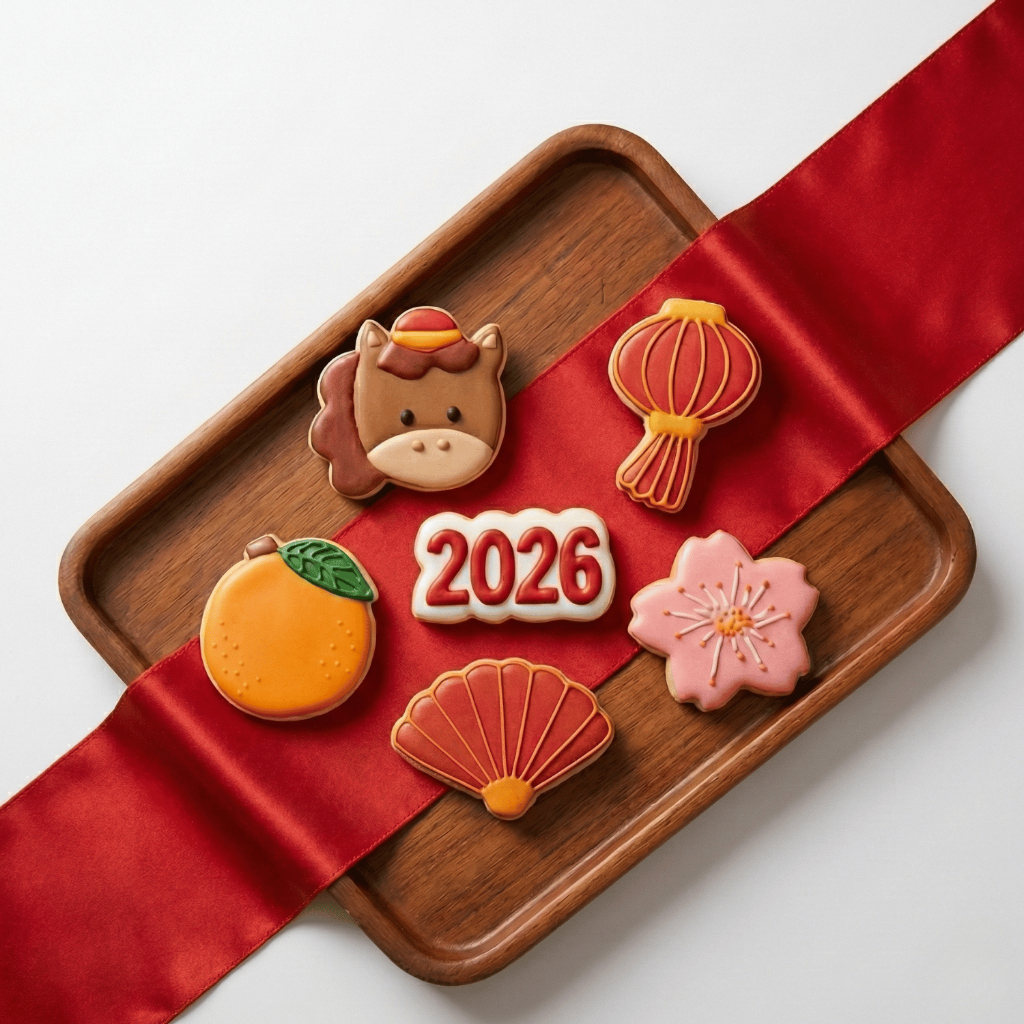 New Year 2026 Cookies | Premium Royal Icing | Handmade Pure Butter ...