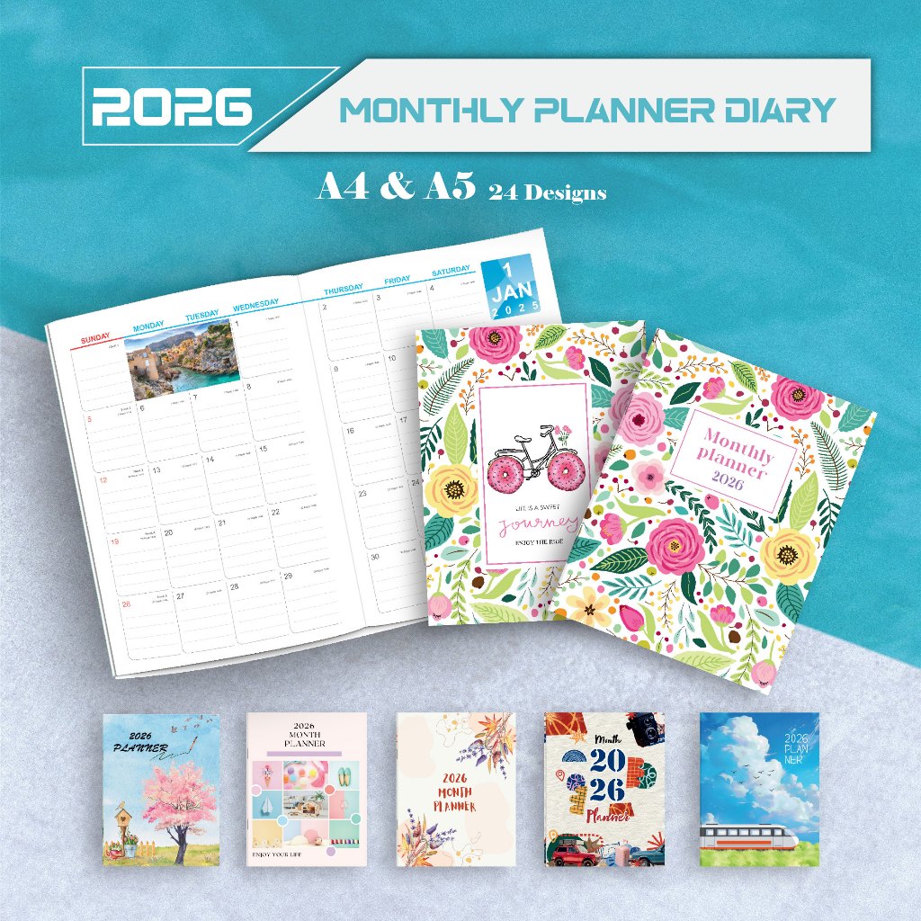A4 A5 Size 2026 Corporate Planner Diary Desk Table Planner with Islamic ...