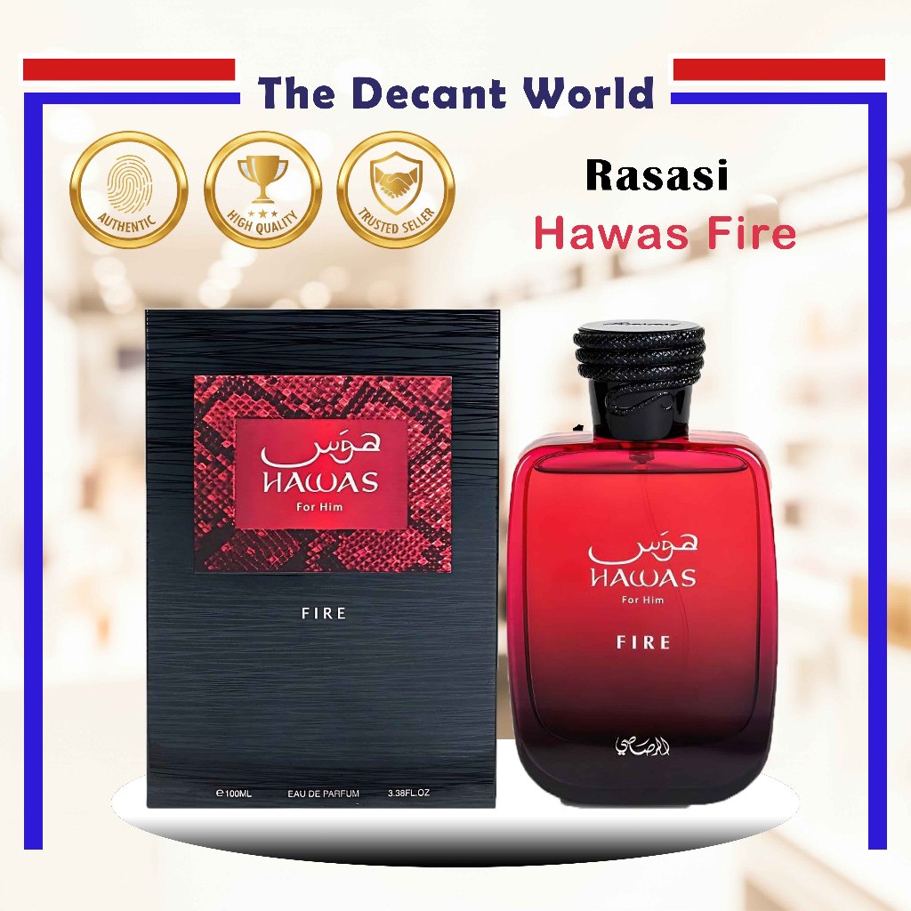 Rasasi Hawas Fire perfume 100ml EDP % perfume | Shopee Singapore