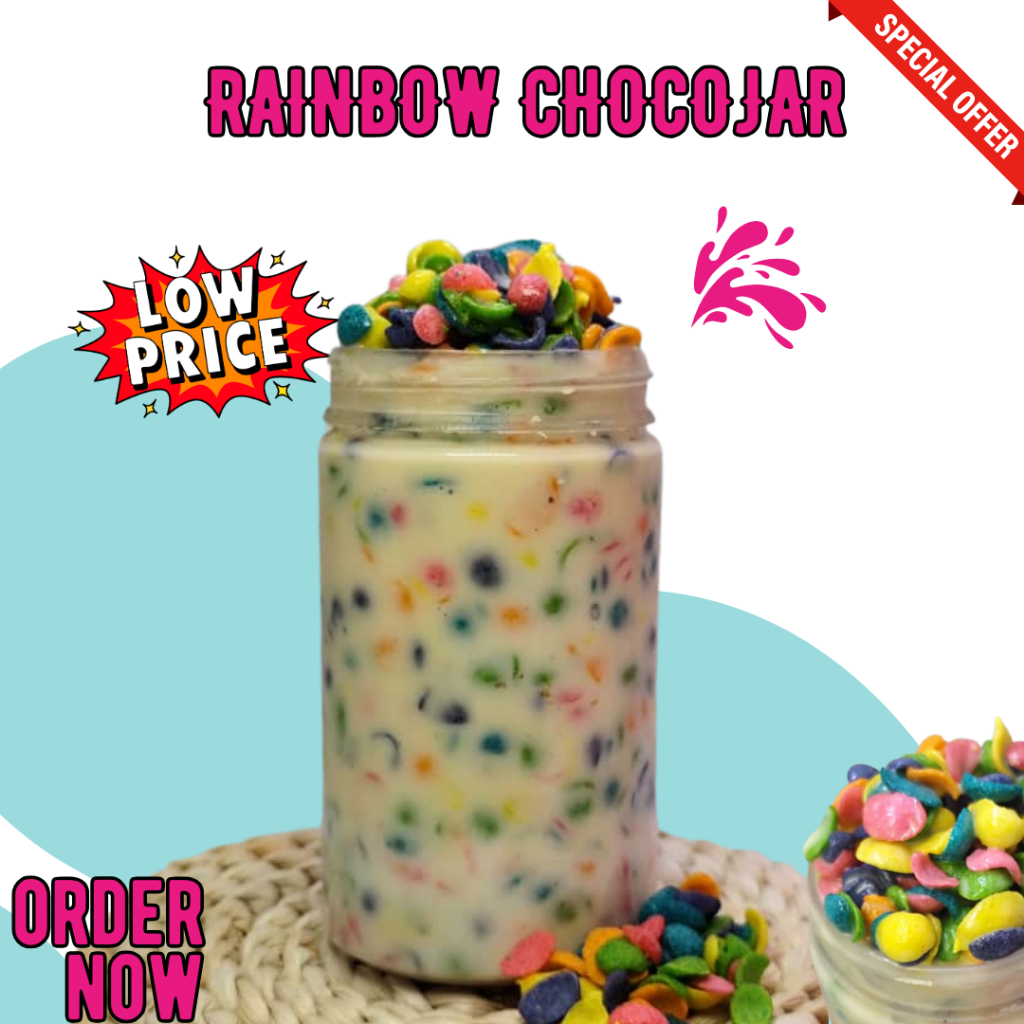 Choco Jar Rainbow Choco & White Chocolate – Luxury Dessert Viral ...