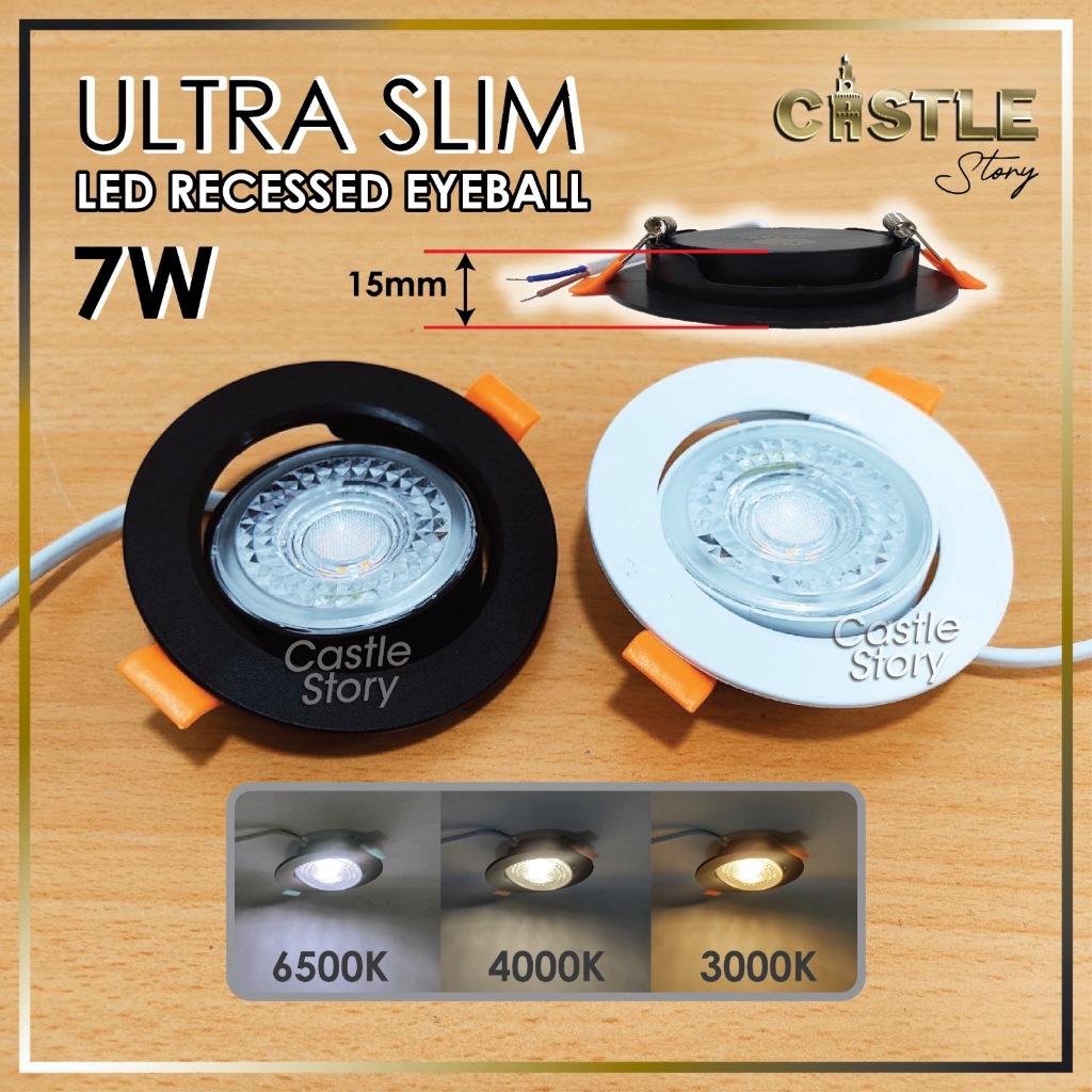 Slim 7w Recessed LED Eyeball / Slim LED Spotlight / LED Downlight / LED ...