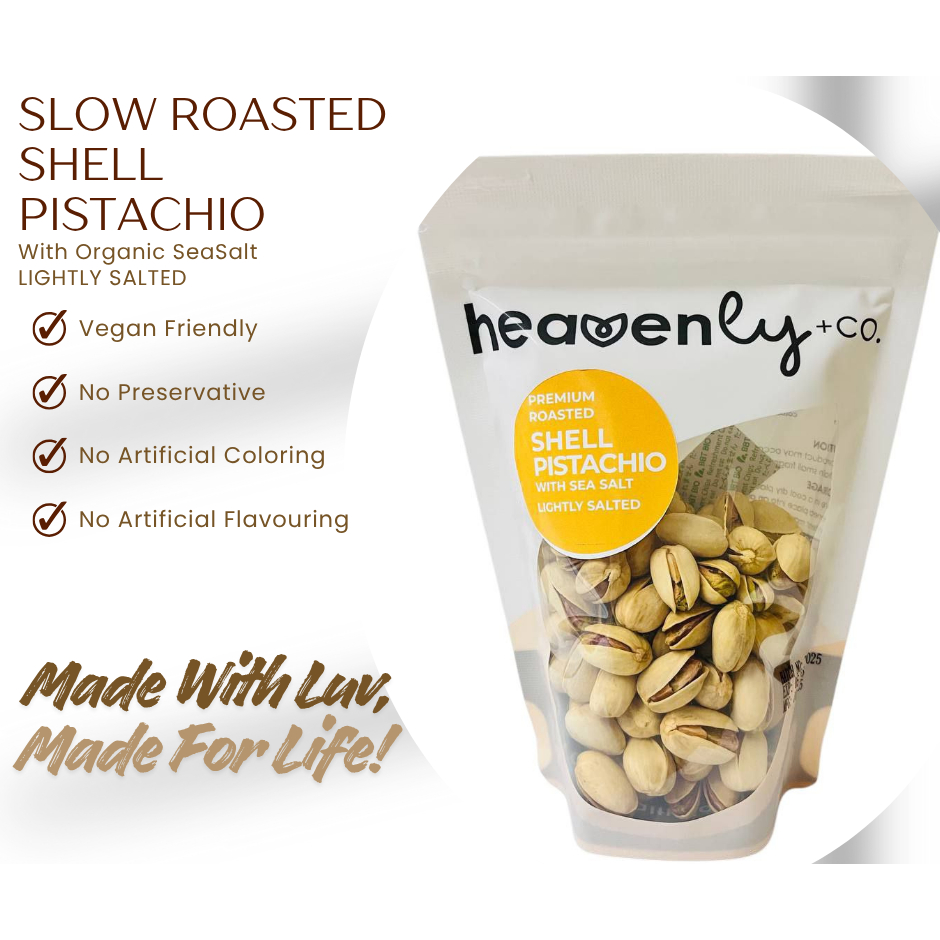 PREMIUM ROASTED SHELL PISTACHIO withSEA SALT (lightly salted) | Shopee ...