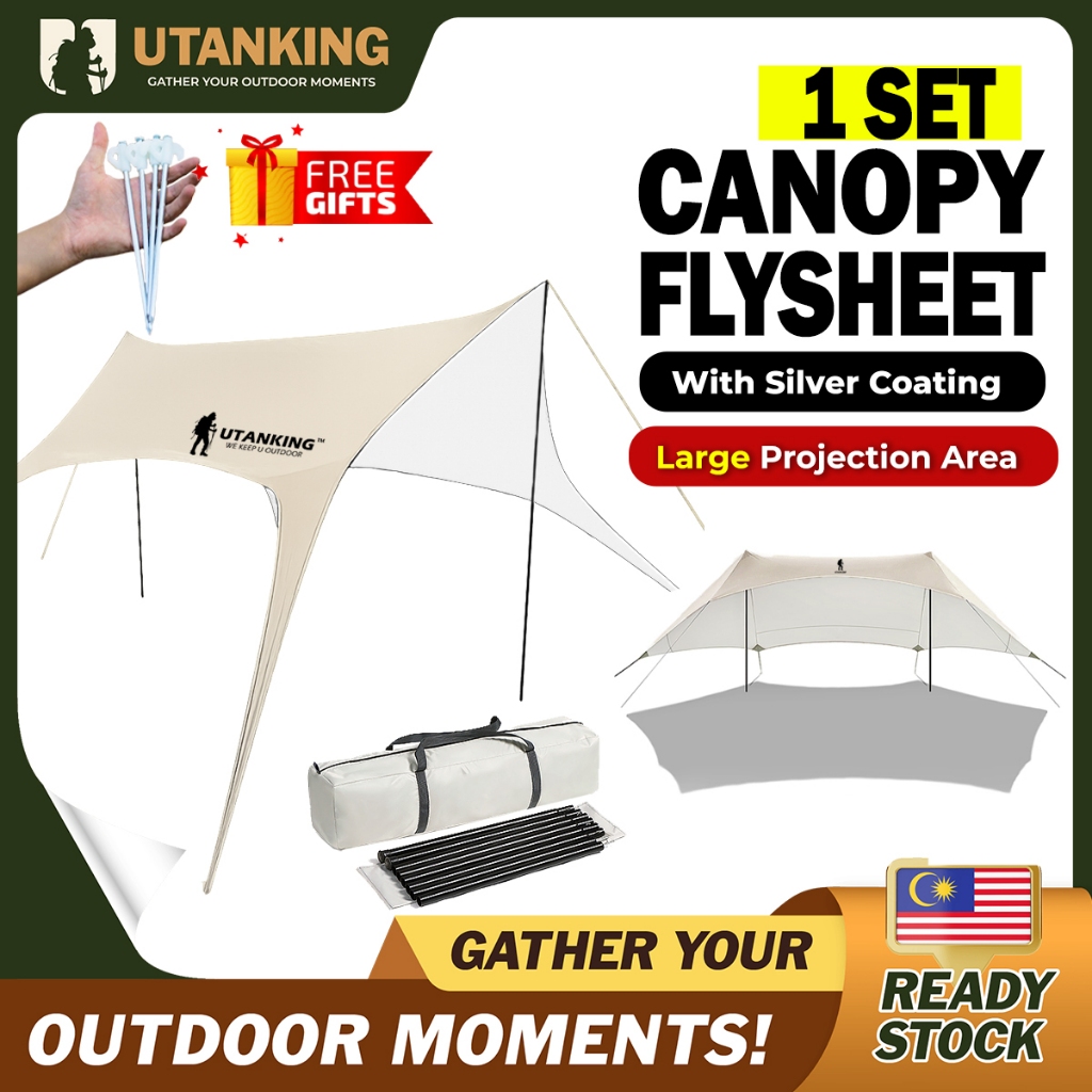 UtanKingTM Alas Khemah Kanopi Canopy Flysheet Set Vinyl Awning UV ...