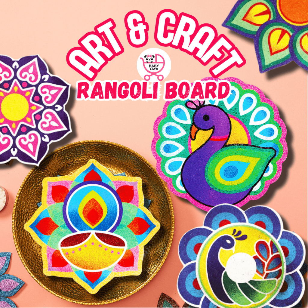 Sand Art Rangoli Board Kit Deepavali Celebration Family fun time kid ...