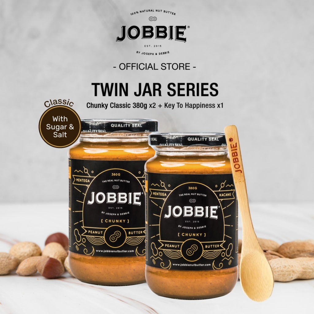 JOBBIE Peanut Butter Twin Jar Series + 1x JOBBIE Key To Happiness ...