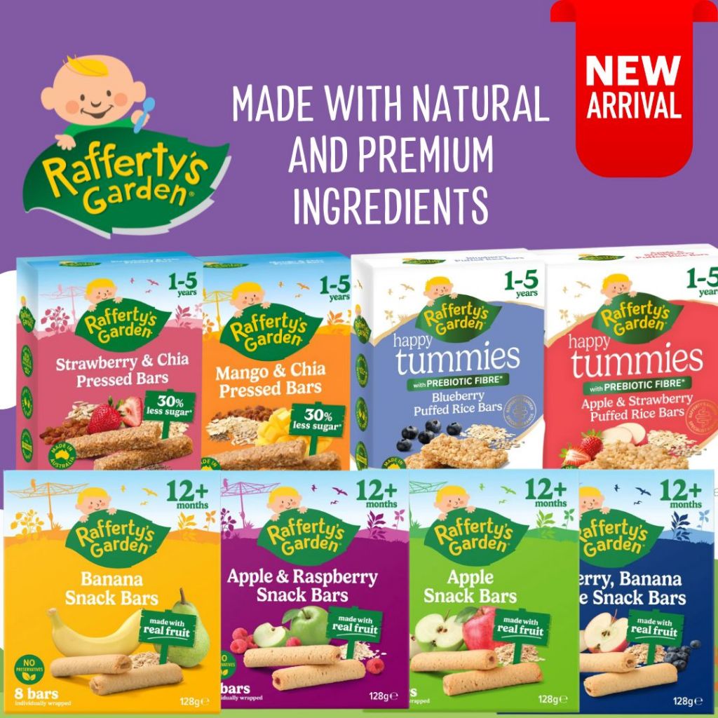 Rafferty's Garden Fruit Baby Snack Bars 12m+ [Exp: Jan 2026 - May 2026 ...