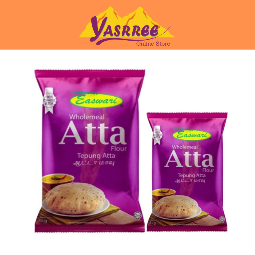 Easwari Wholemeal Atta Flour | Chakkai Atta 1kg & 5kg | 100% Wheat ...