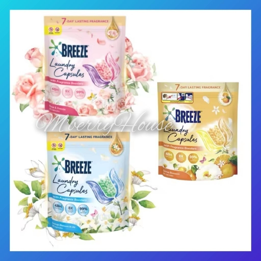 Breeze Fragrance Beads Laundry Capsule 36s x 3 packs | Shopee Singapore